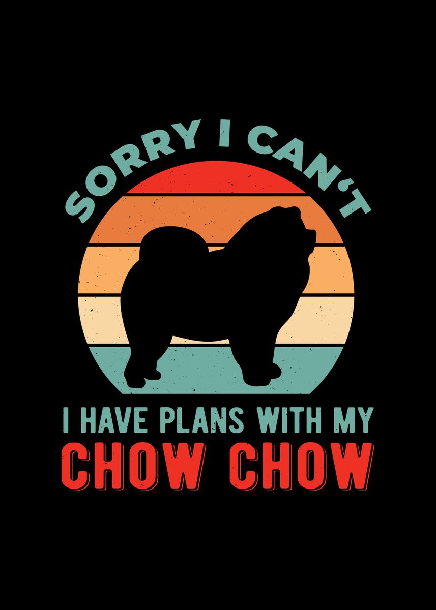 'Funny Chow Chow' Poster, picture, metal print, paint by Visualz | Displate