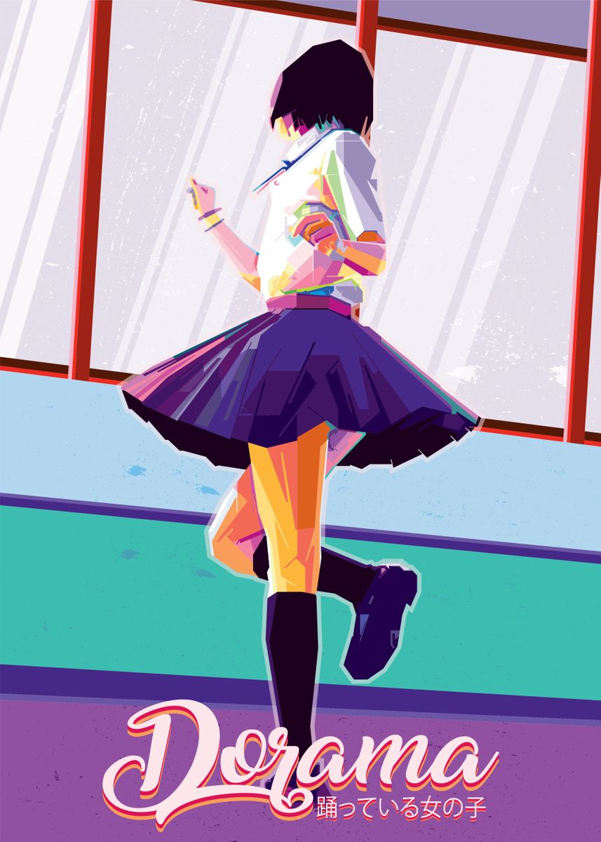 'dancing girls' Poster, picture, metal print, paint by Asad Asad | Displate