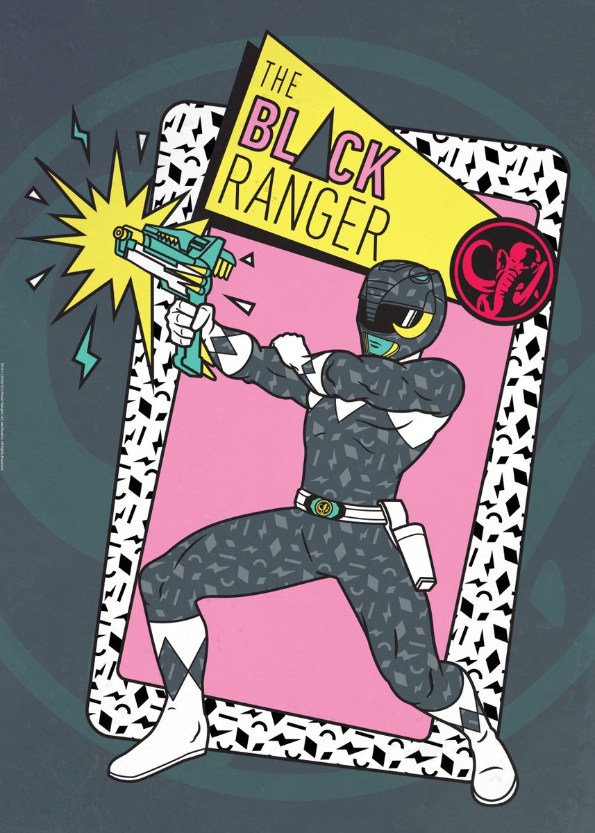 'The Black Ranger' Poster, picture, metal print, paint by Power Rangers ...