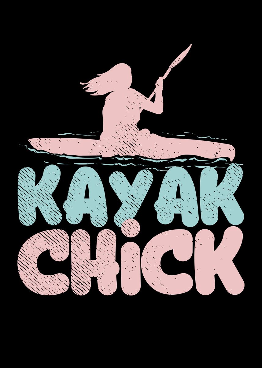 'Kayak Chick' Poster by Uwe Seibert | Displate