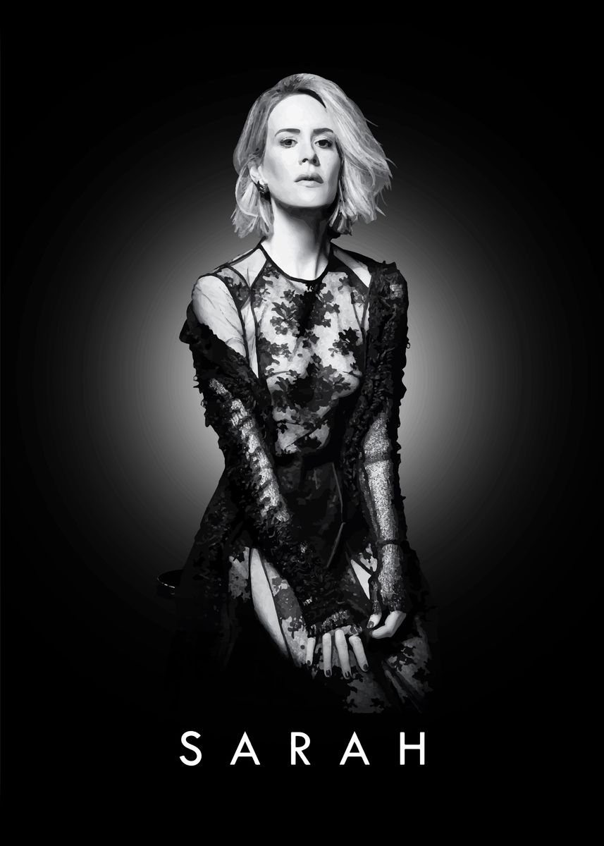 'Sarah Paulson' Poster, picture, metal print, paint by Bo Kev | Displate