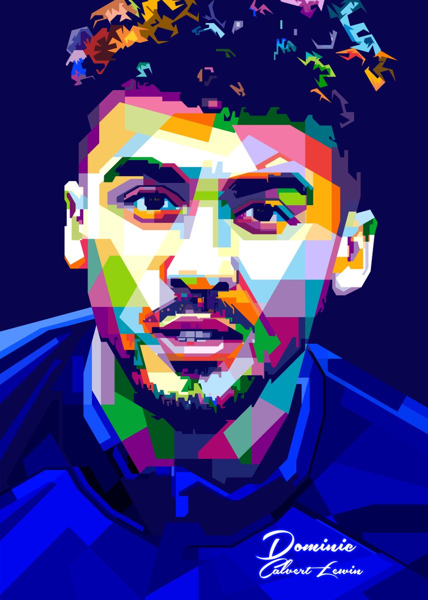 'Dominic Calvert Lewin wpap' Poster, picture, metal print, paint by ...