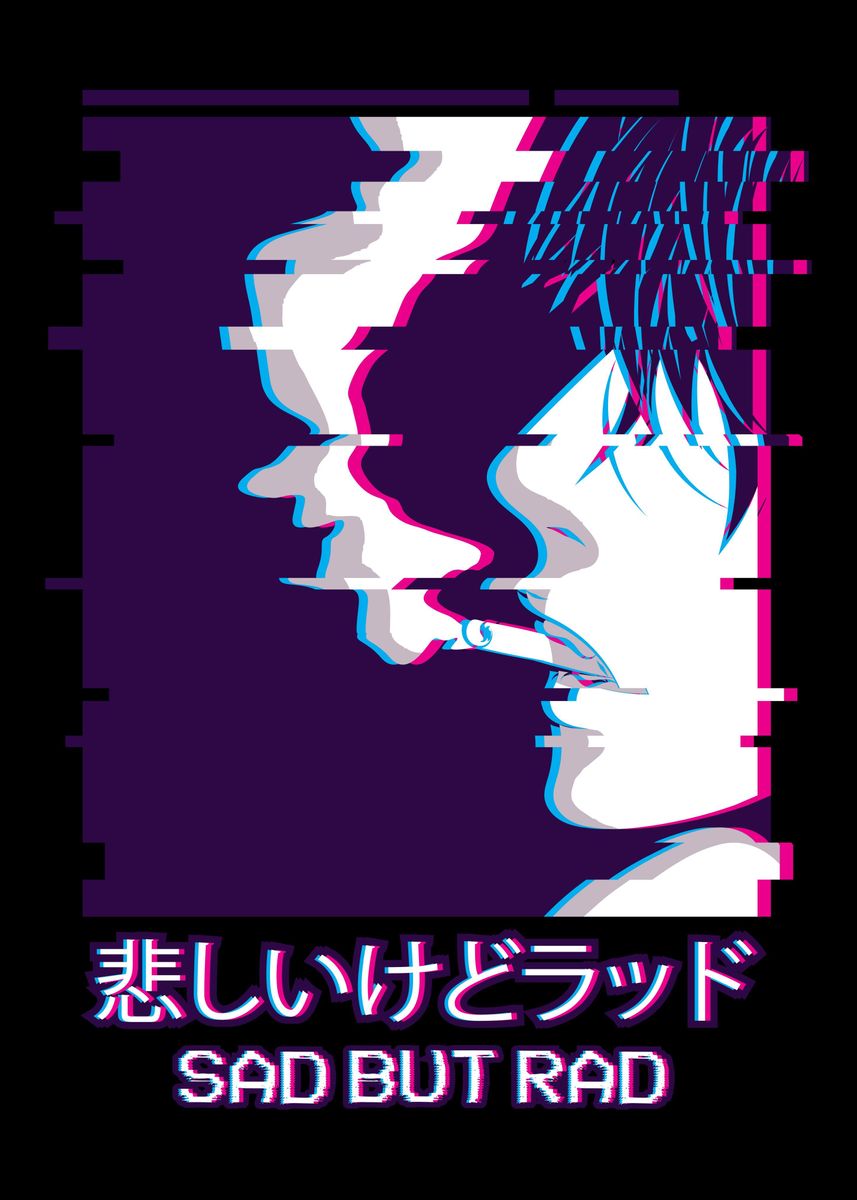 'Sad But Rad Sad Boy' Poster, picture, metal print, paint by ...