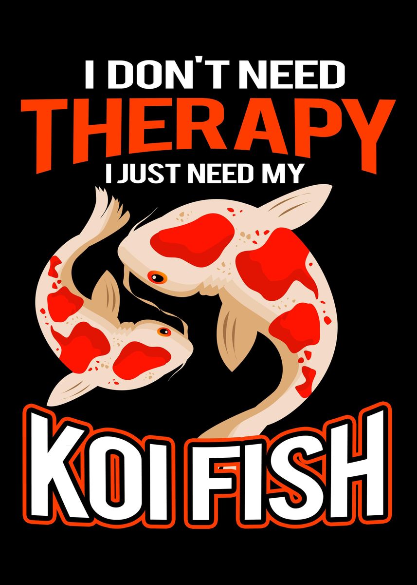 'Koi Fish Funny Fish' Poster, picture, metal print, paint by FunnyGifts ...