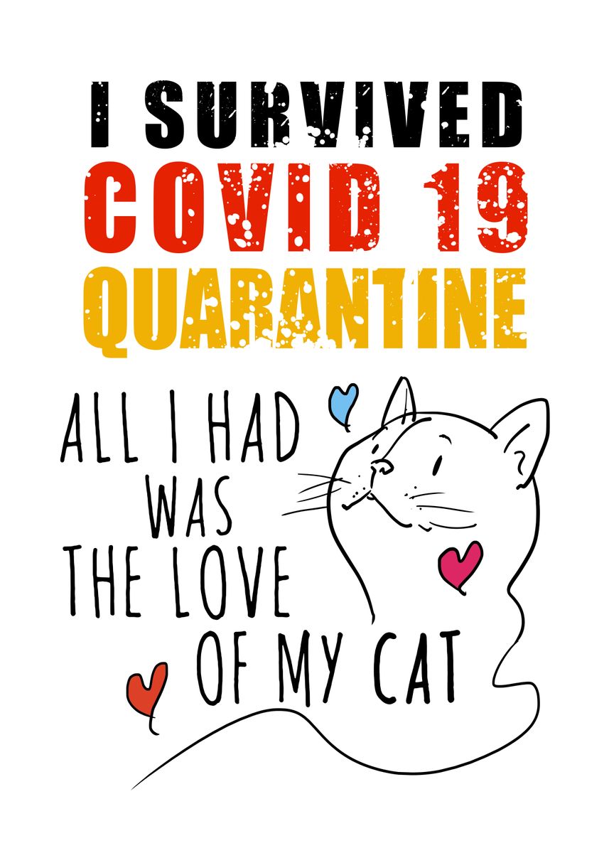 'I survived Covid 19' Poster, picture, metal print, paint by NoRose ...