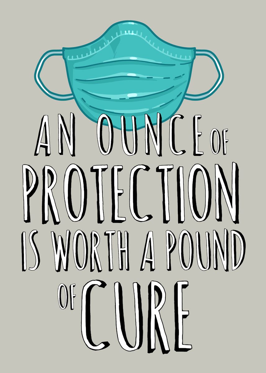 'Protection Corona' Poster by NoRose | Displate