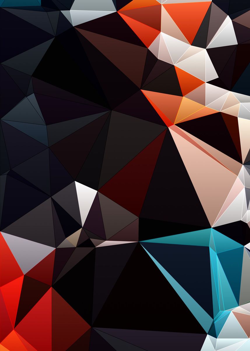 'Low Poly Art I' Poster by 1x Merch | Displate