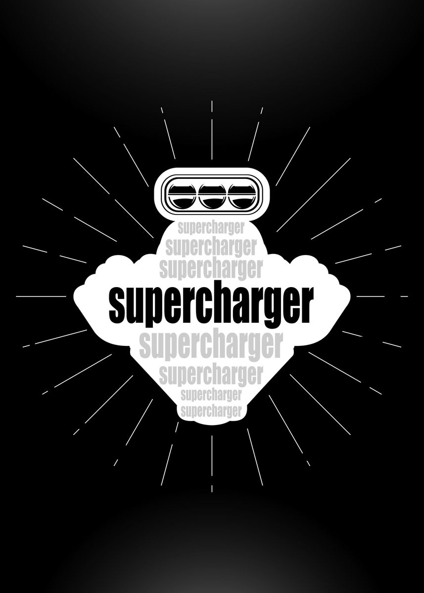 'Supercharger ' Poster by Coldbrew Creative | Displate