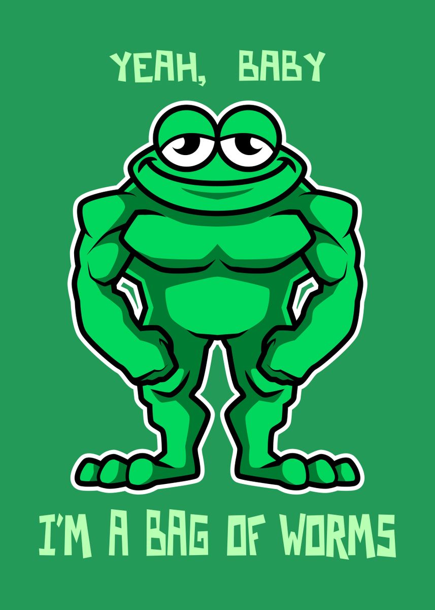 'Funny Cute Fit Frog' Poster, picture, metal print, paint by ShirTom ...