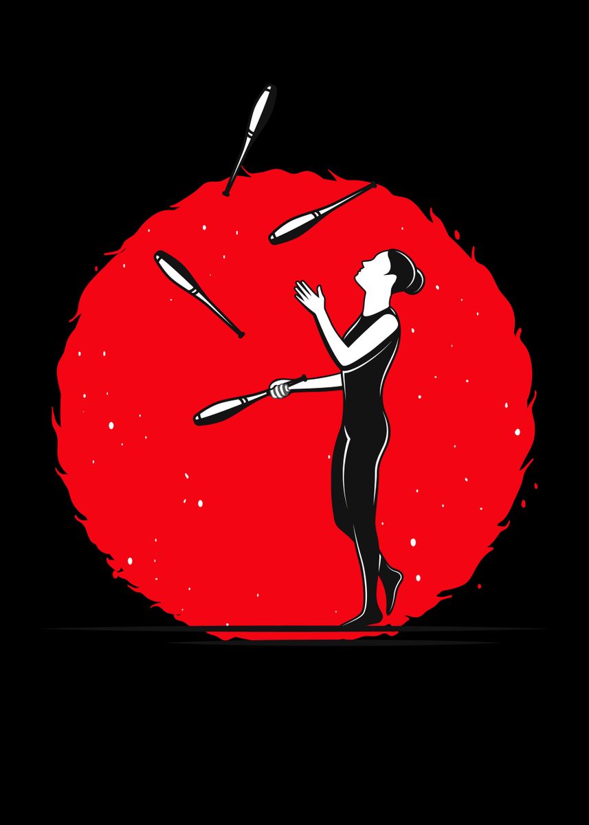 'Juggling Artist Juggler' Poster, picture, metal print, paint by Foxxy ...