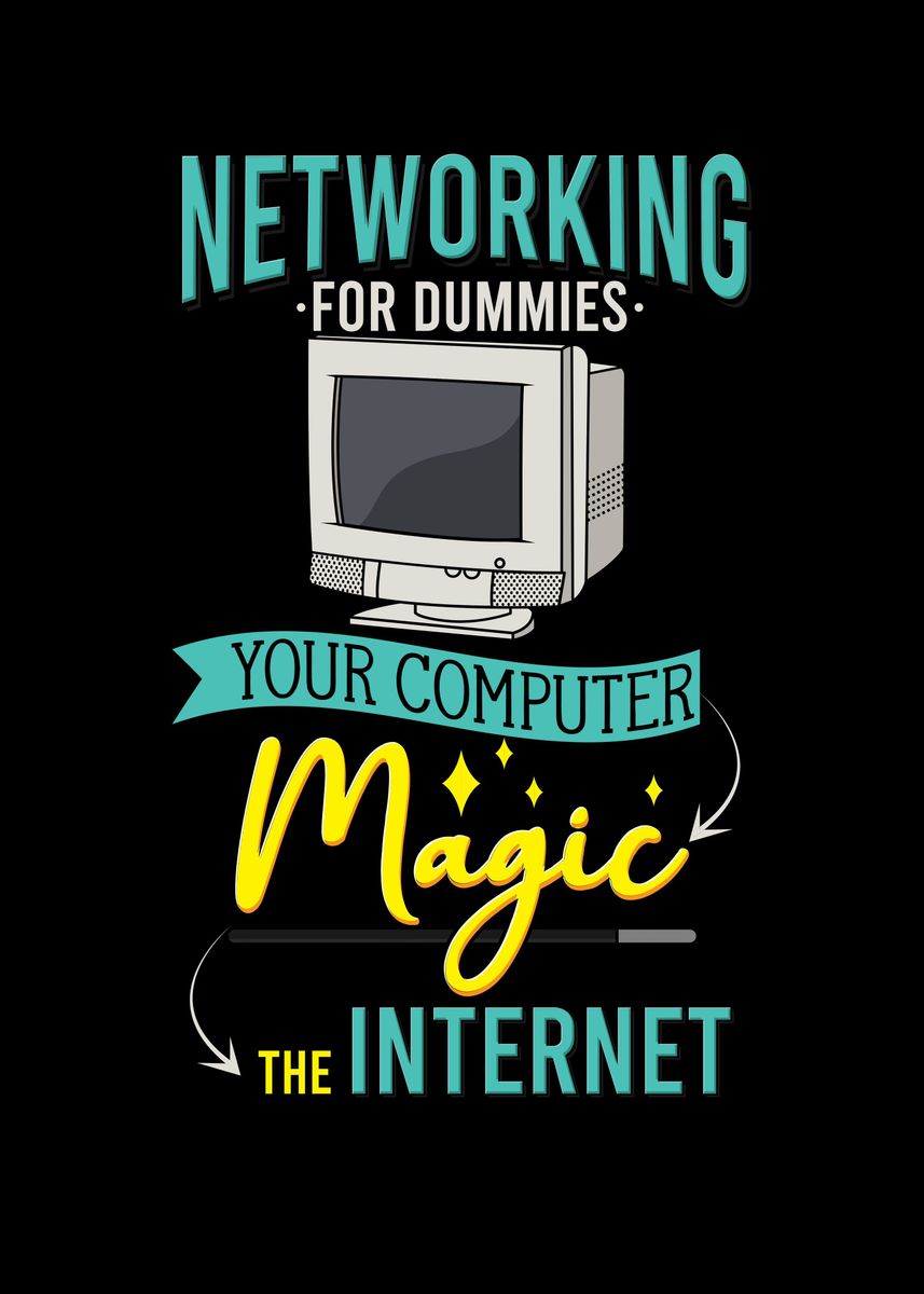 'Networking For Dummies' Poster, picture, metal print, paint by Uwe ...