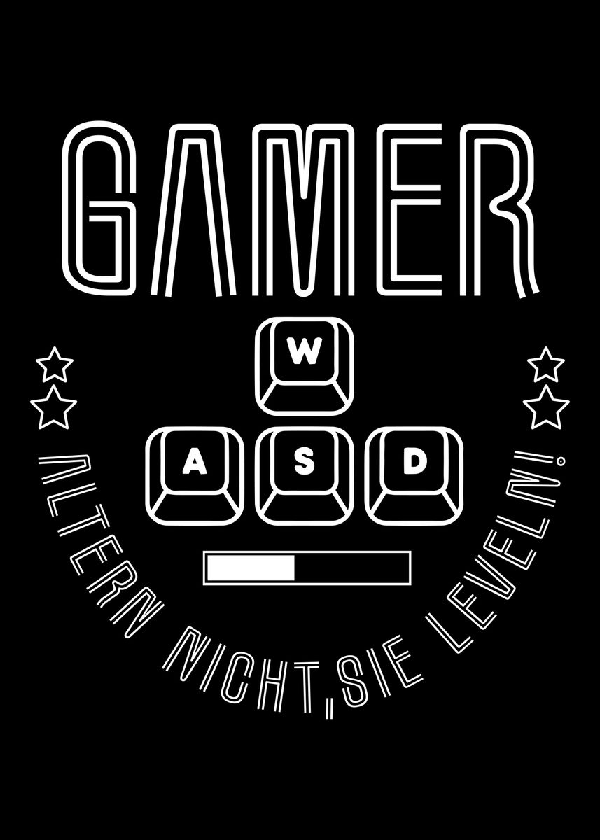 'Gamer Gaming Game' Poster, picture, metal print, paint by Sebastian ...