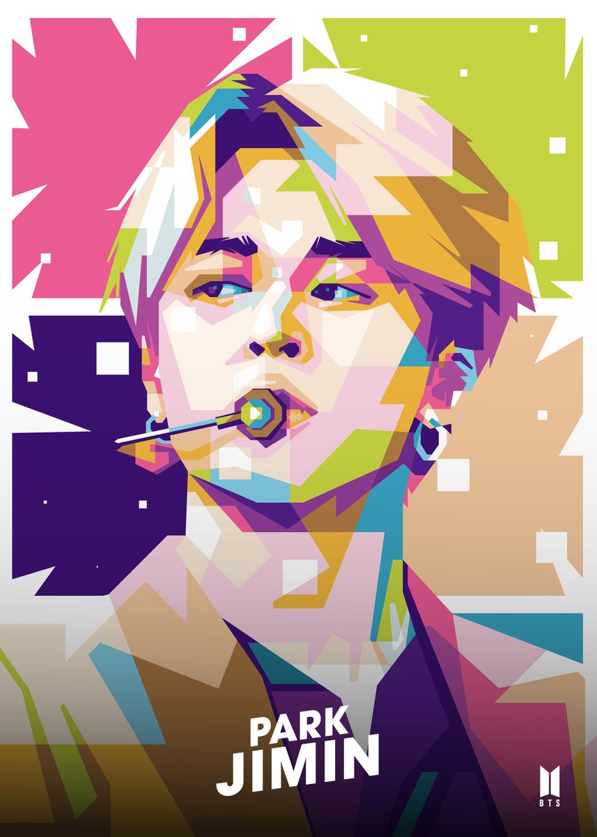 'BTS JIMIN' Poster, picture, metal print, paint by Andi Permana | Displate