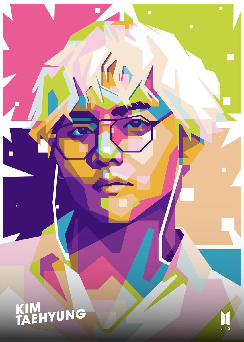 'BTS V' Poster, picture, metal print, paint by Andi Permana | Displate