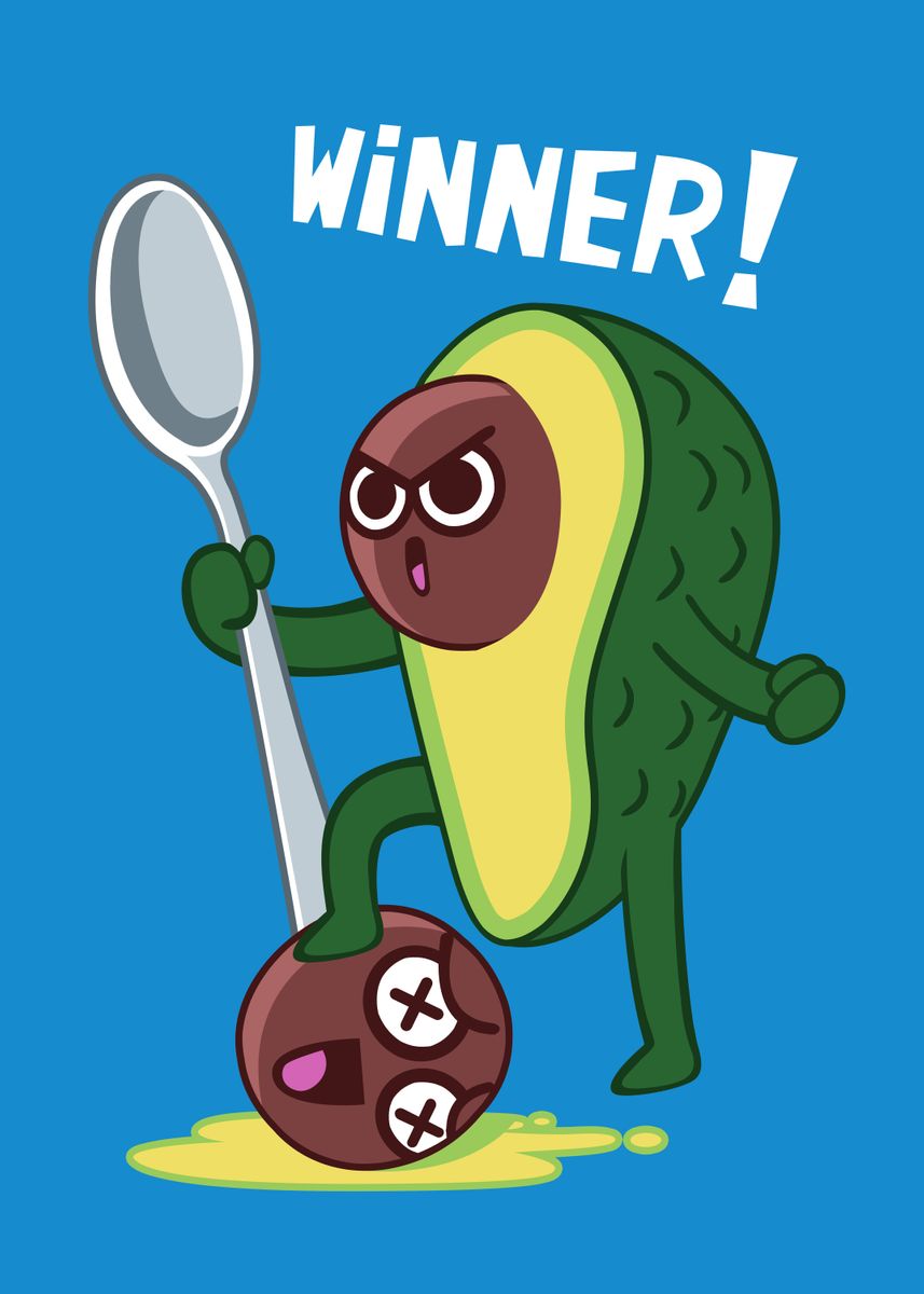 'Avocado Winner' Poster by Alberto Perez | Displate