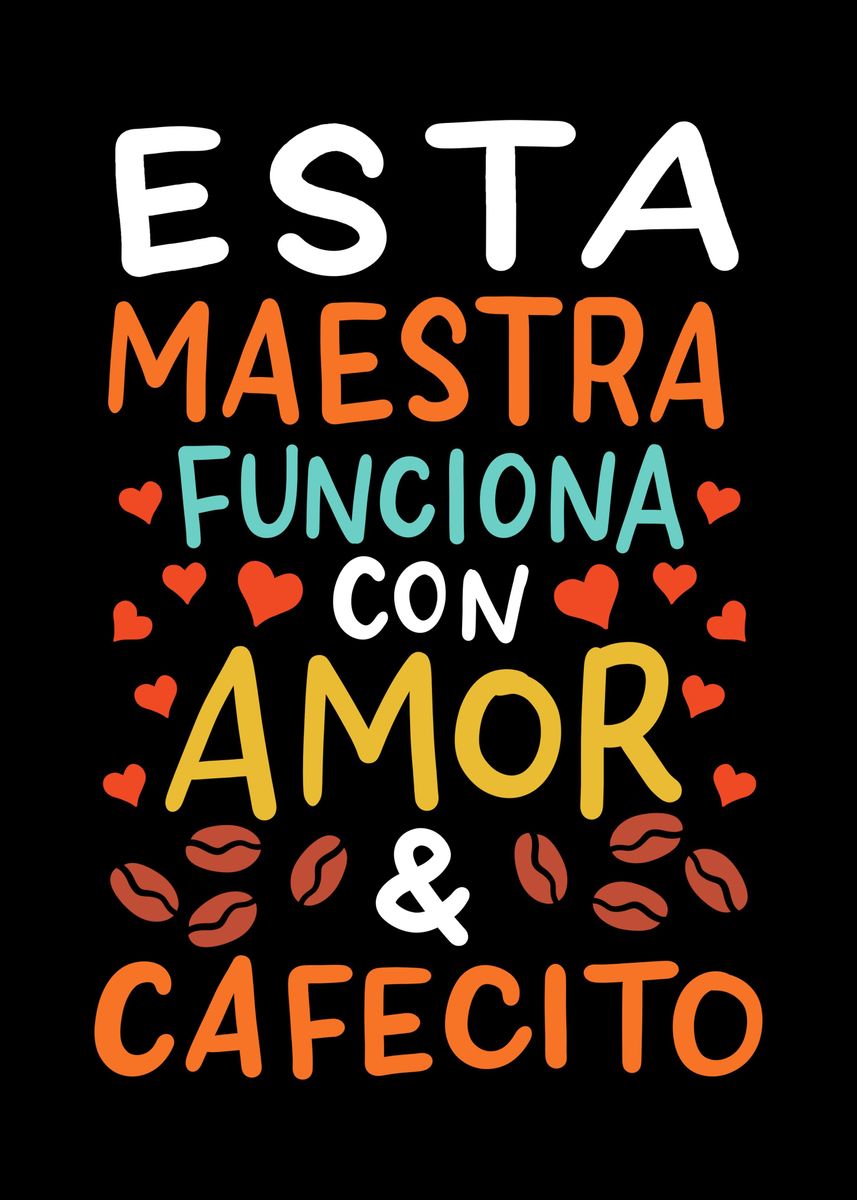 'Spanish Teacher Maestra' Poster, picture, metal print, paint by Mealla ...