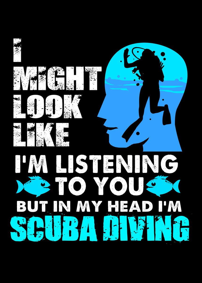'Funny Scuba Diving' Poster by FunnyGifts | Displate