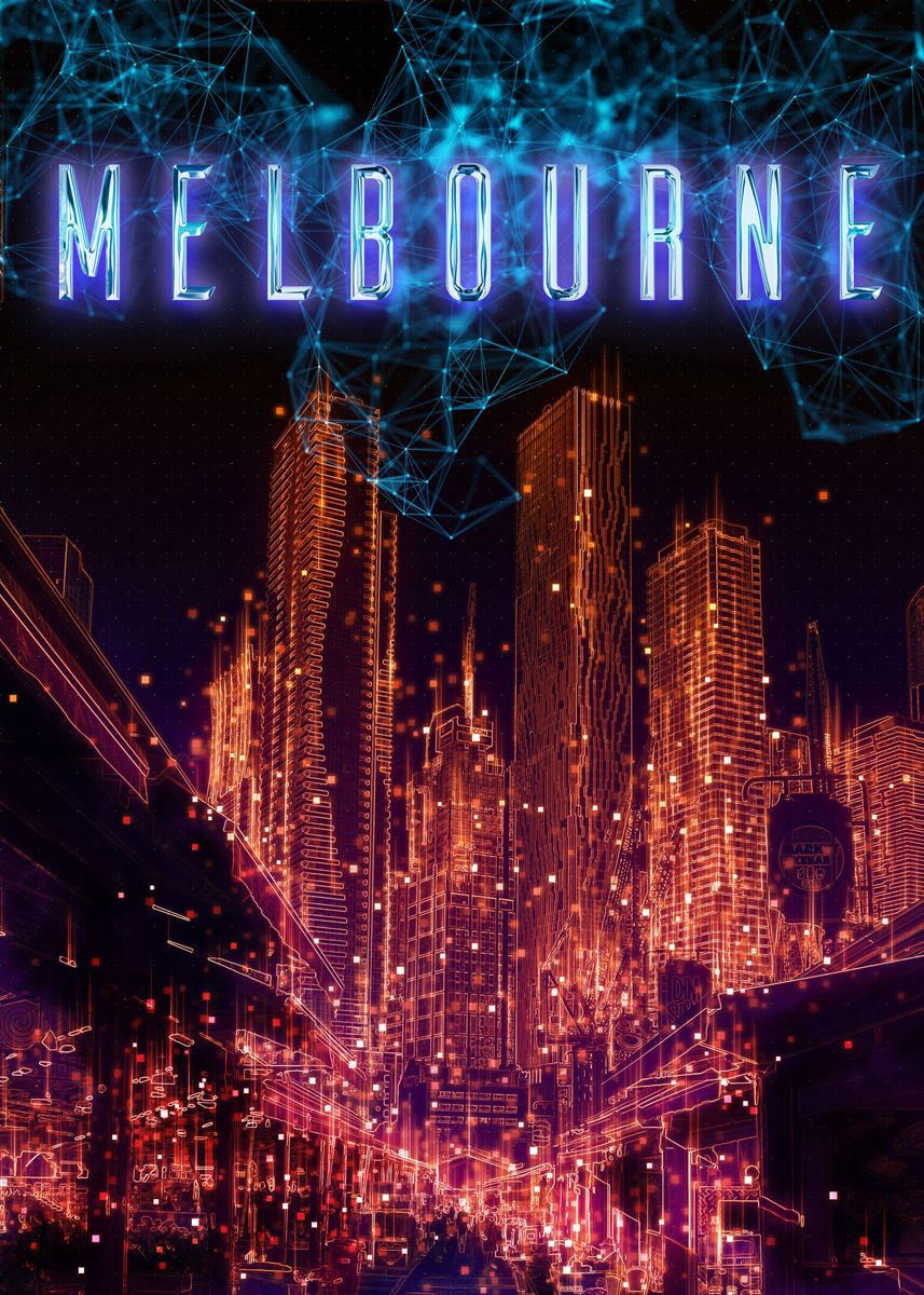 'Melbourne' Poster by Petra Rommelfanger | Displate