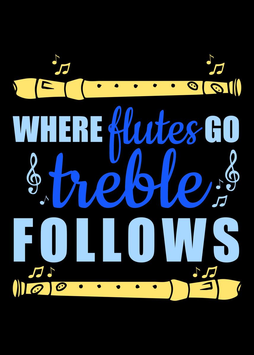 'Flute Flutist Musician' Poster, picture, metal print, paint by ...