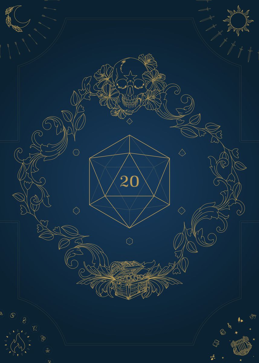 'Natural 20' Poster, picture, metal print, paint by Brian Midnite ...