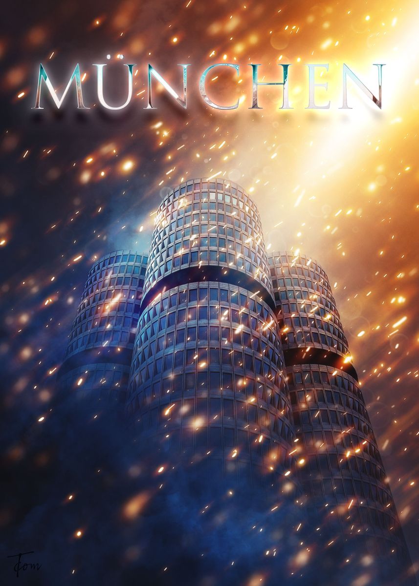 'Munich' Poster, picture, metal print, paint by Petra Rommelfanger ...