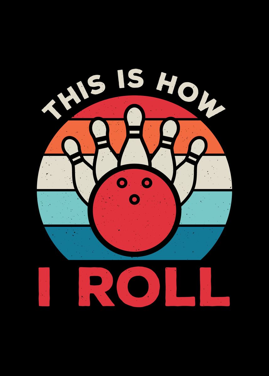 'Funny Bowling' Poster, picture, metal print, paint by Visualz | Displate