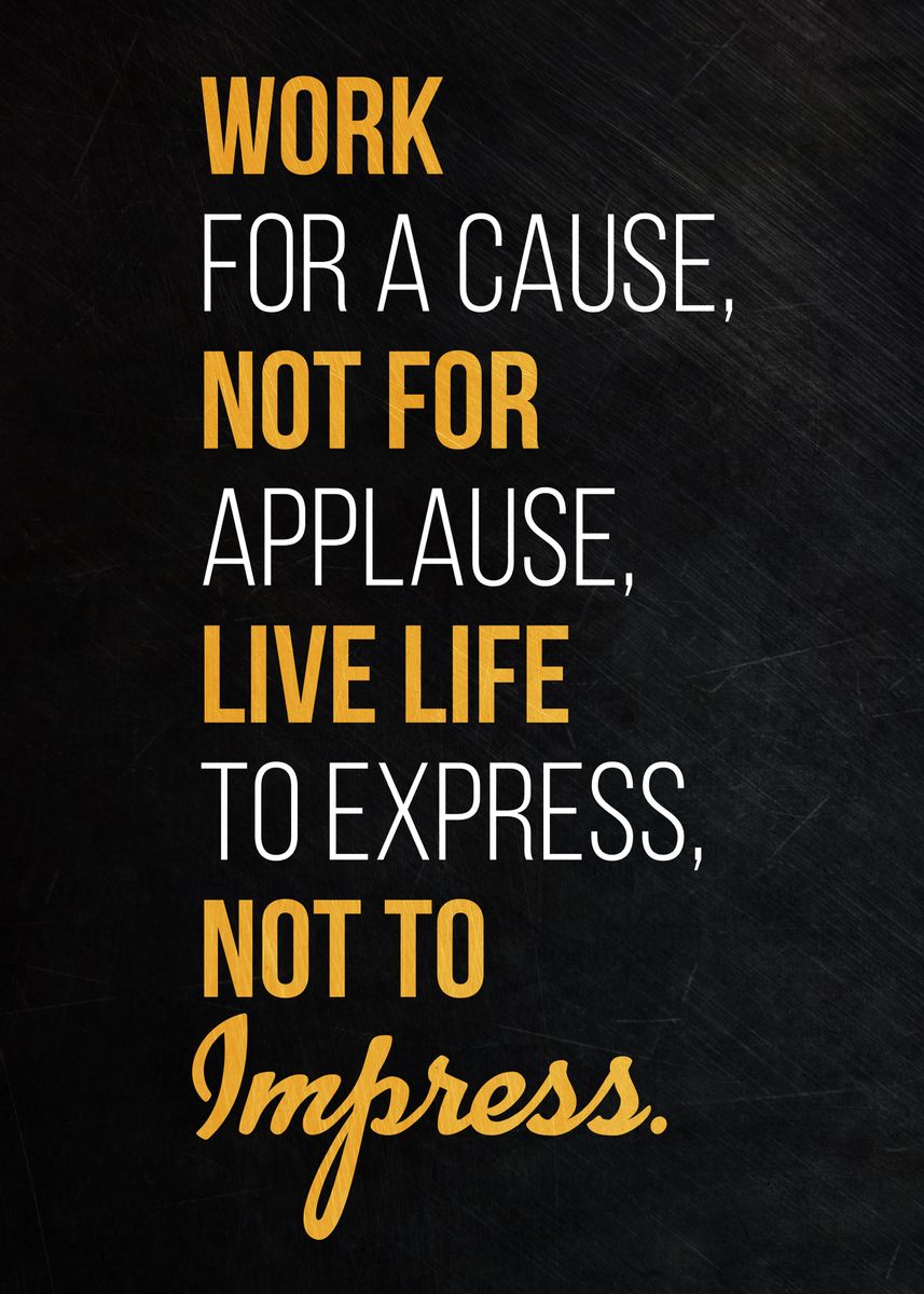 'Work For A Cause' Poster, picture, metal print, paint by PosterWorld ...