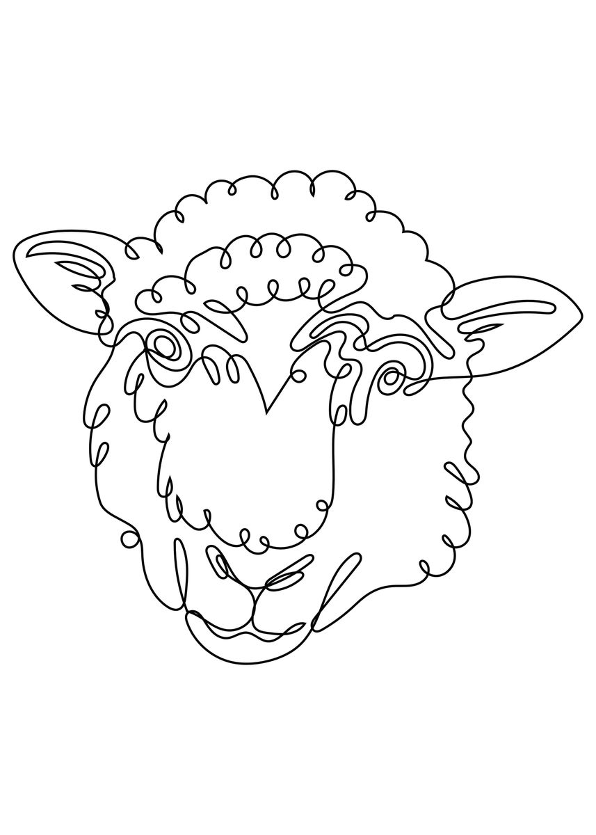 'LineArt Animal' Poster, picture, metal print, paint by afdesign | Displate