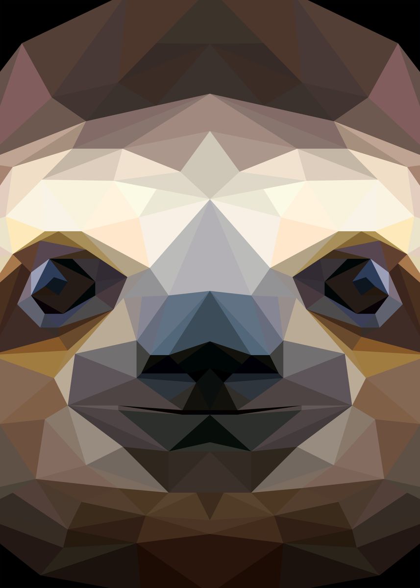 'Sloth' Poster, picture, metal print, paint by MyDigitalMind | Displate