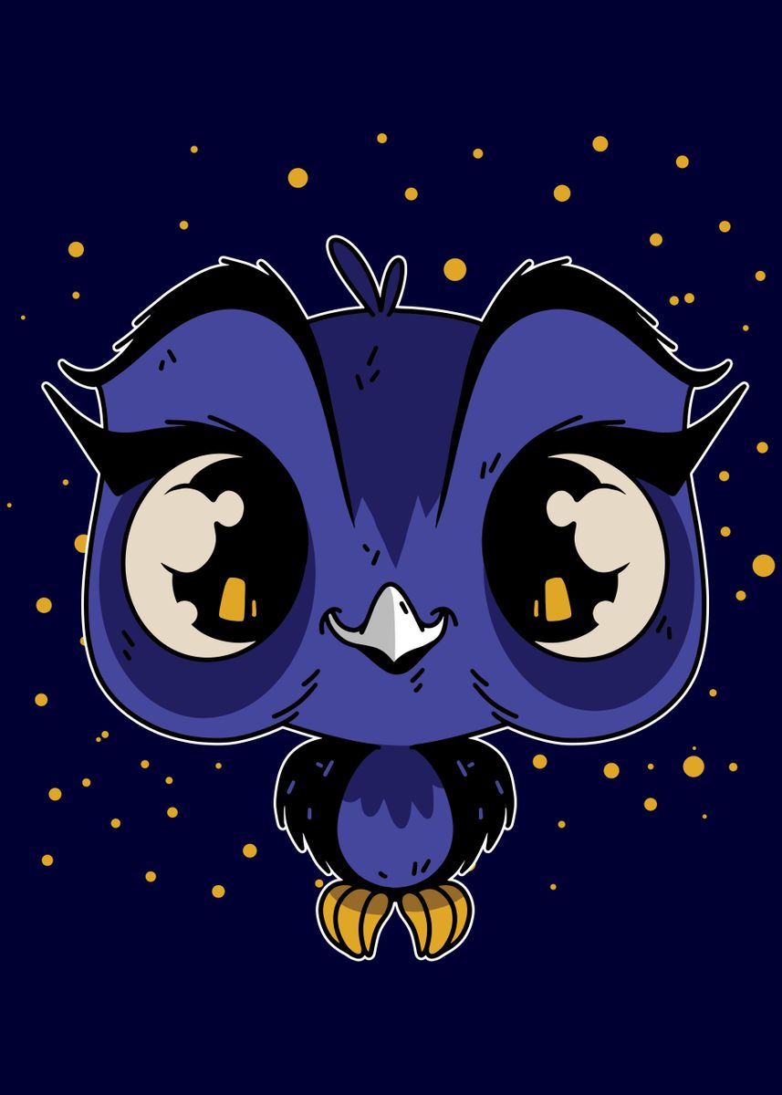 'Night Owl' Poster, picture, metal print, paint by MrColorUp | Displate