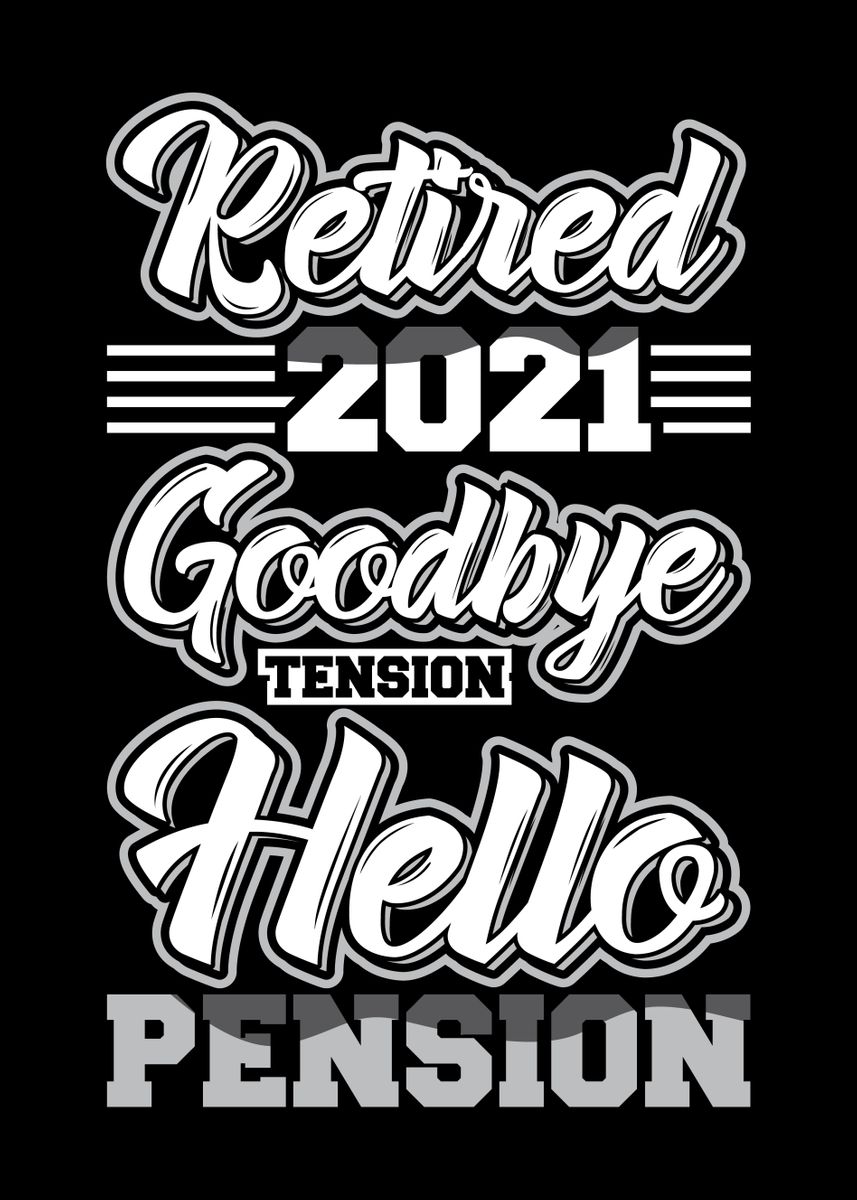 'Pension Gifts Retirement' Poster by ZS C O M M E R C E | Displate
