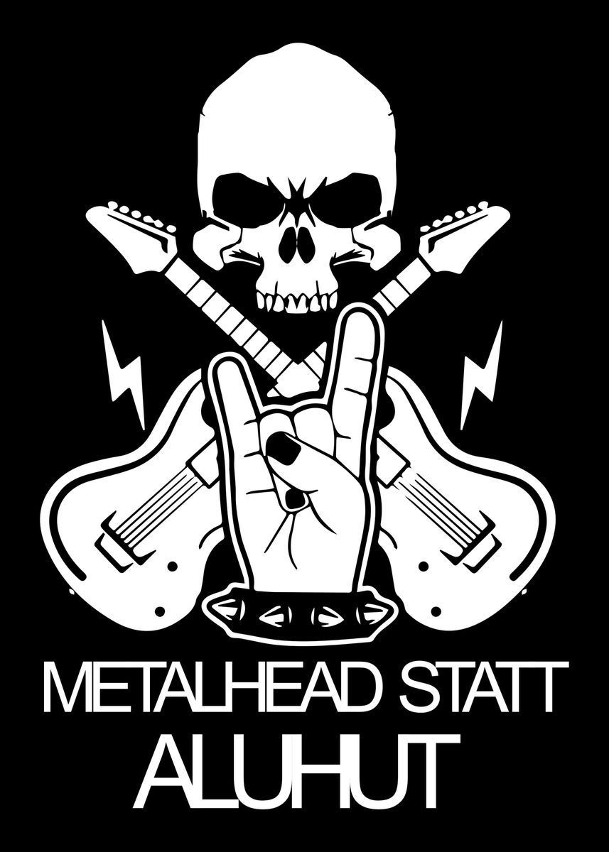 'Metalhead Rock Metal Music' Poster, picture, metal print, paint by ...