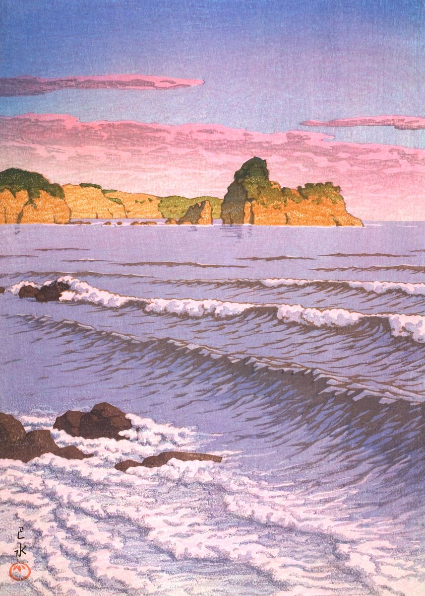 'Dusk At Bikuni Shiribeshi' Poster, picture, metal print, paint by ...