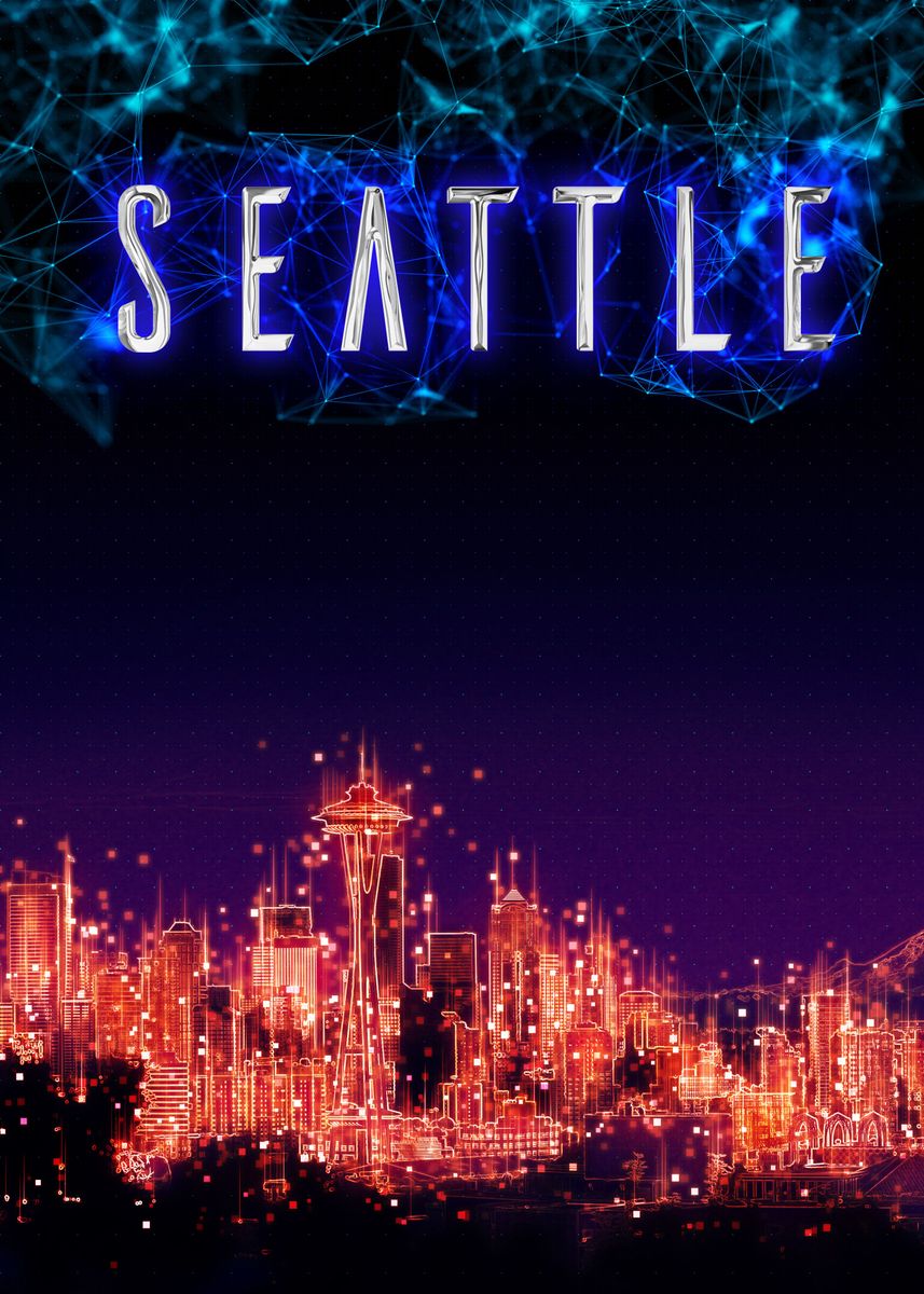 'Seattle' Poster by Petra Rommelfanger | Displate