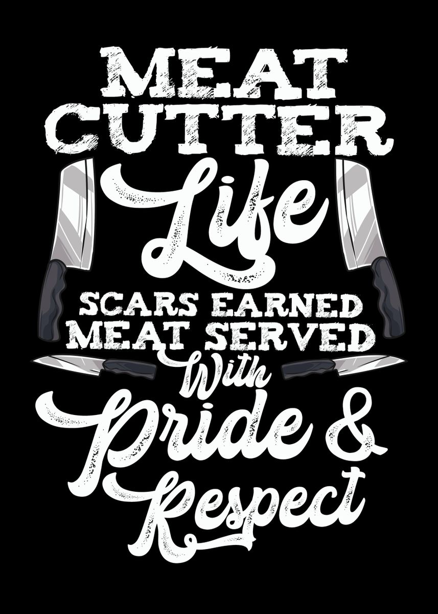 'Meat Cutter' Poster, picture, metal print, paint by Monster Designs ...