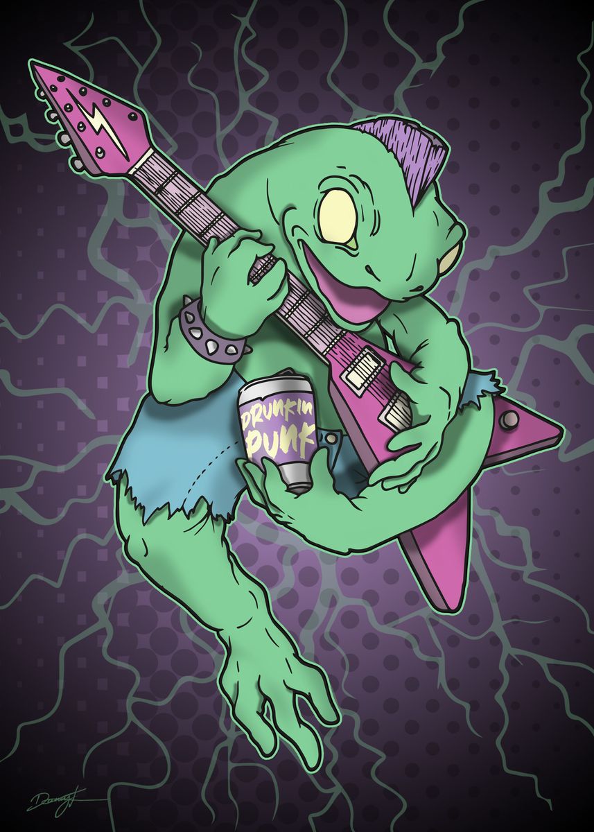 'Frog Rock' Poster, picture, metal print, paint by Danny Kostianos ...