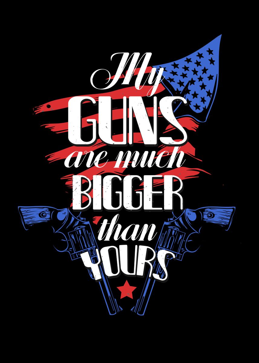 'Gun Owner Gun Lover Pistol' Poster, picture, metal print, paint by ...