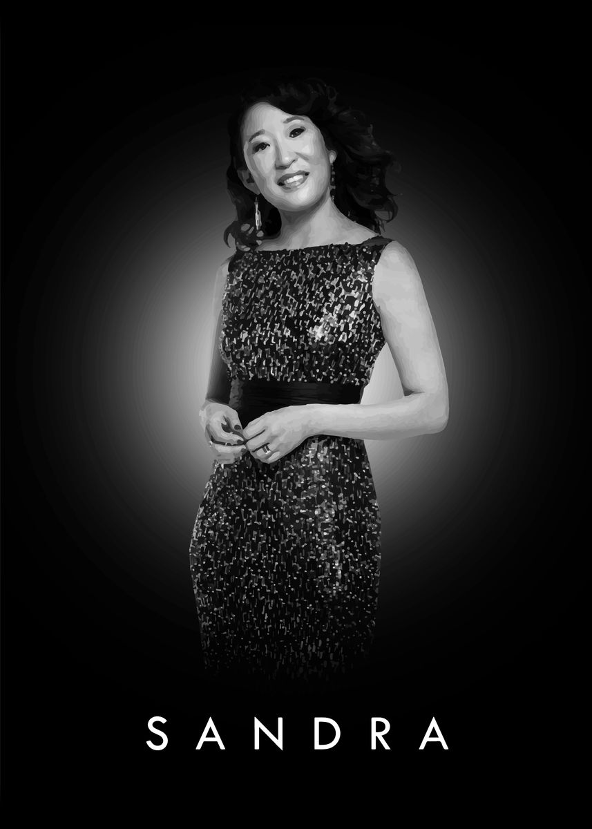 'Sandra Oh' Poster, picture, metal print, paint by Bo Kev | Displate