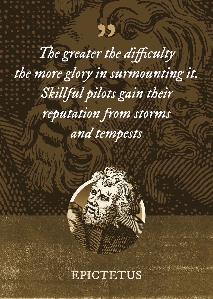 'The greater the difficulty' Poster, picture, metal print, paint by ...