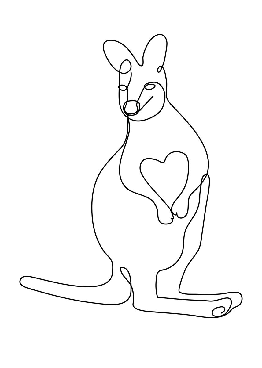 'LineArt Animal' Poster, picture, metal print, paint by afdesign | Displate