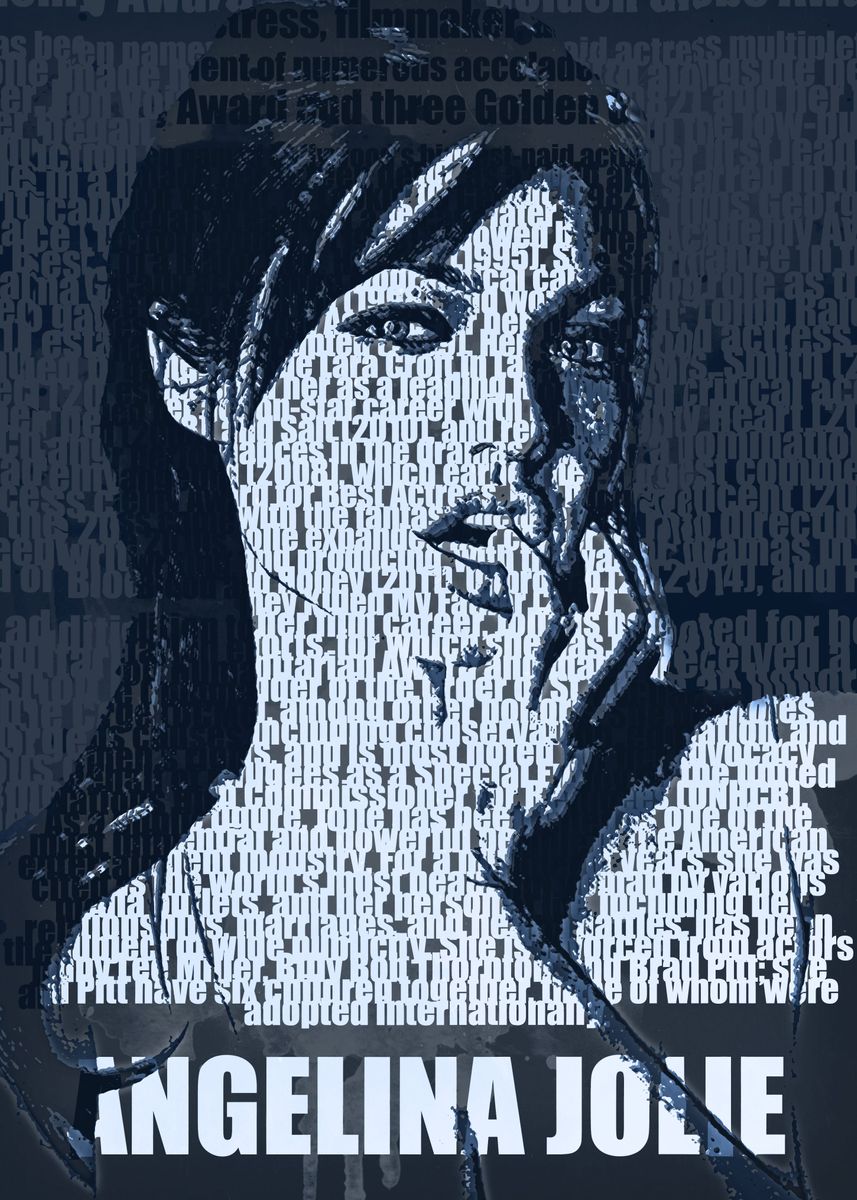 'angelina jolie' Poster by source of fortune | Displate