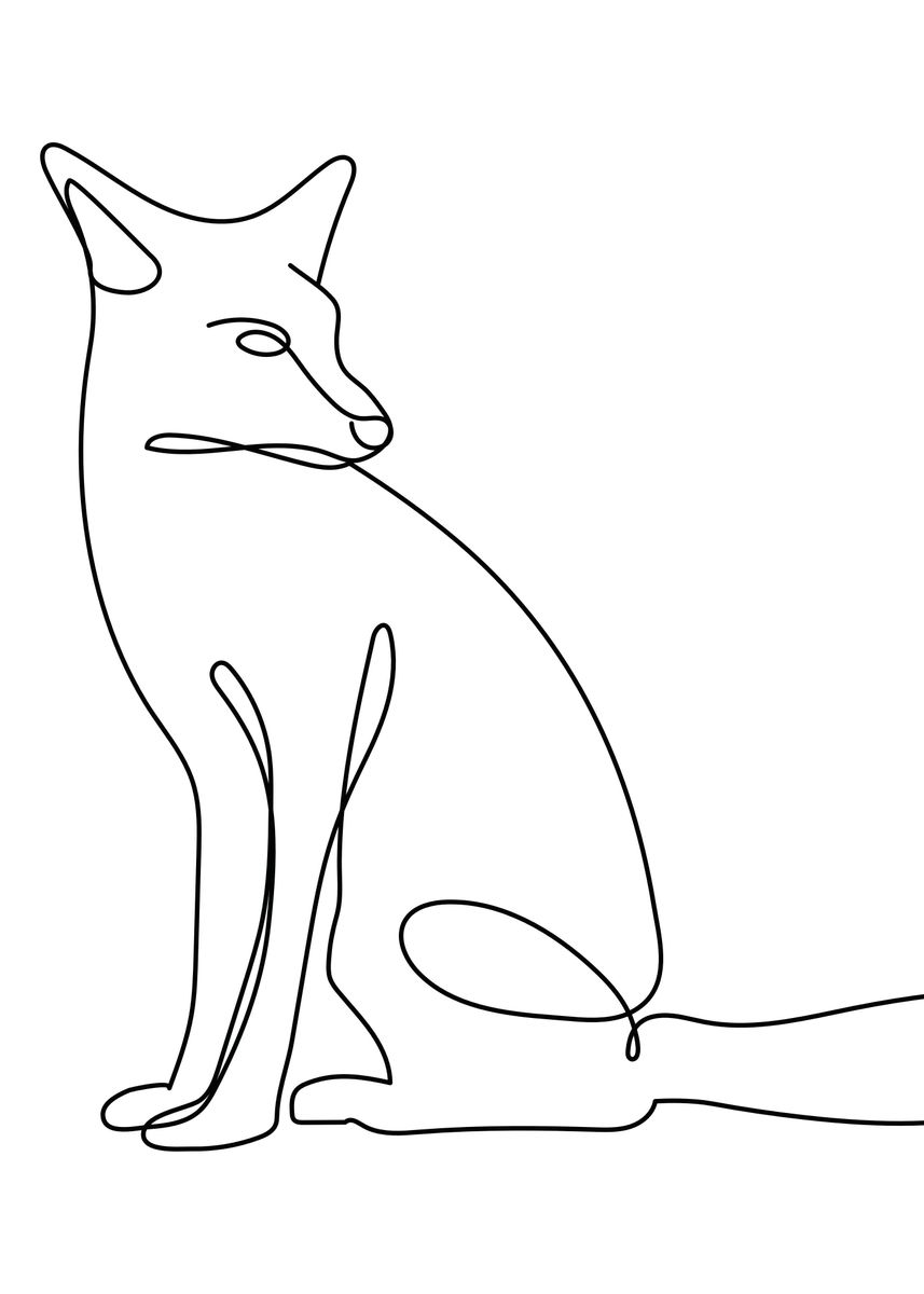 'LineArt Animal' Poster, picture, metal print, paint by afdesign | Displate