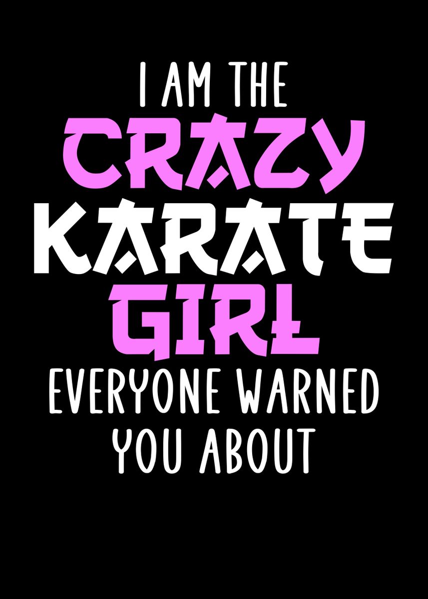 'crazy karate girl' Poster, picture, metal print, paint by Andreas ...