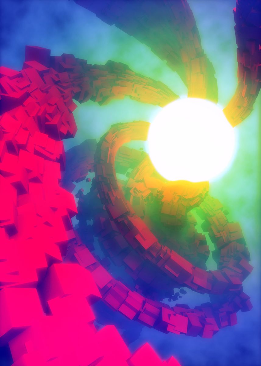 'Quasar' Poster, picture, metal print, paint by Pthallo | Displate