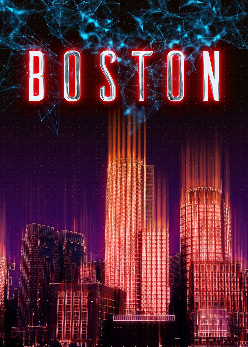 'Boston' Poster, picture, metal print, paint by Petra Rommelfanger ...
