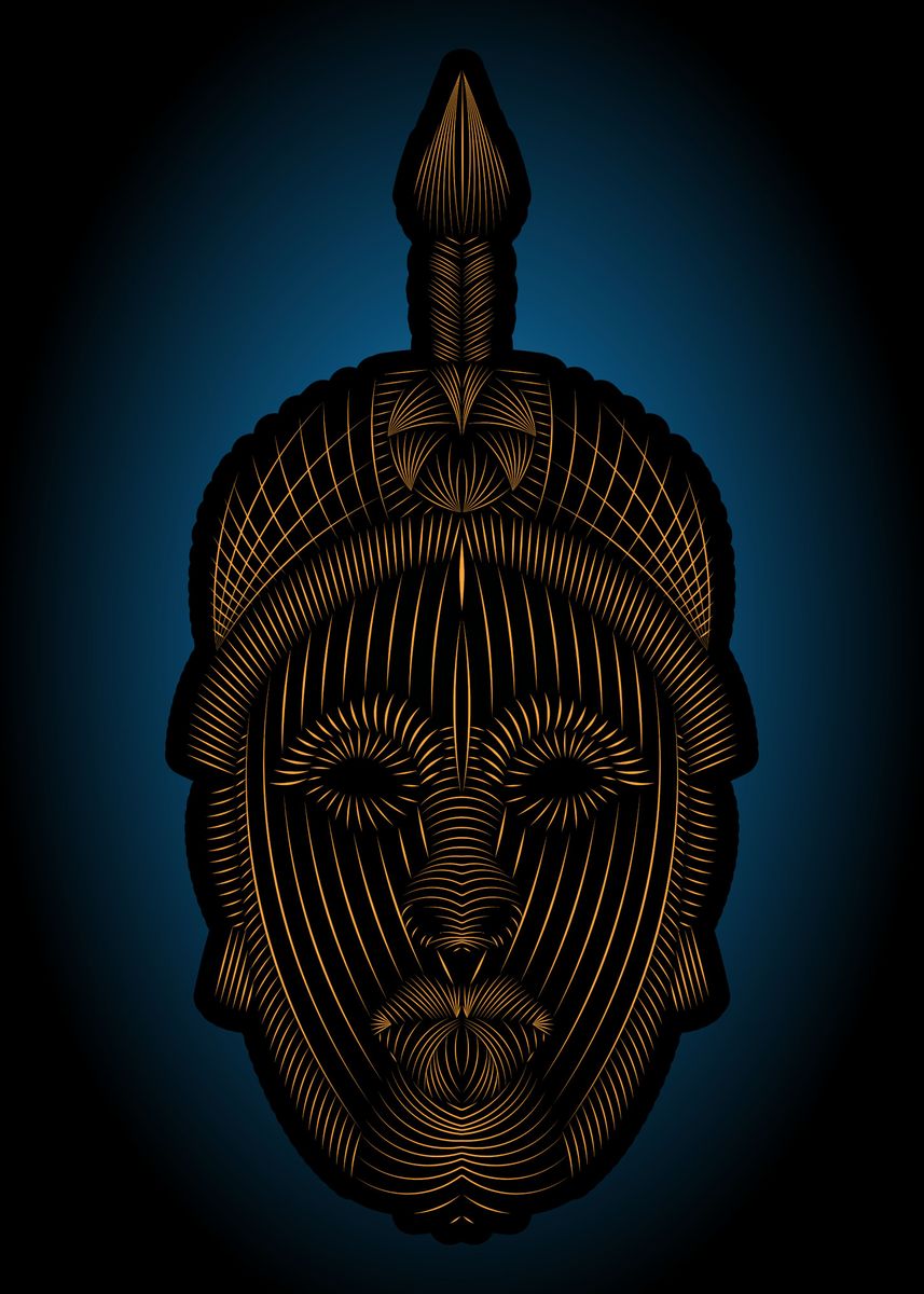 'Benin Bronze Number 5' Poster by Redowl Worldengine | Displate