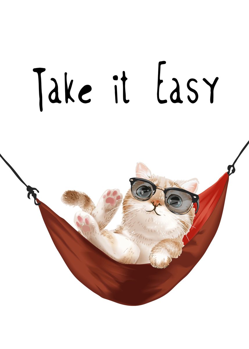'Take it Easy' Poster, picture, metal print, paint by Anime Manga ...