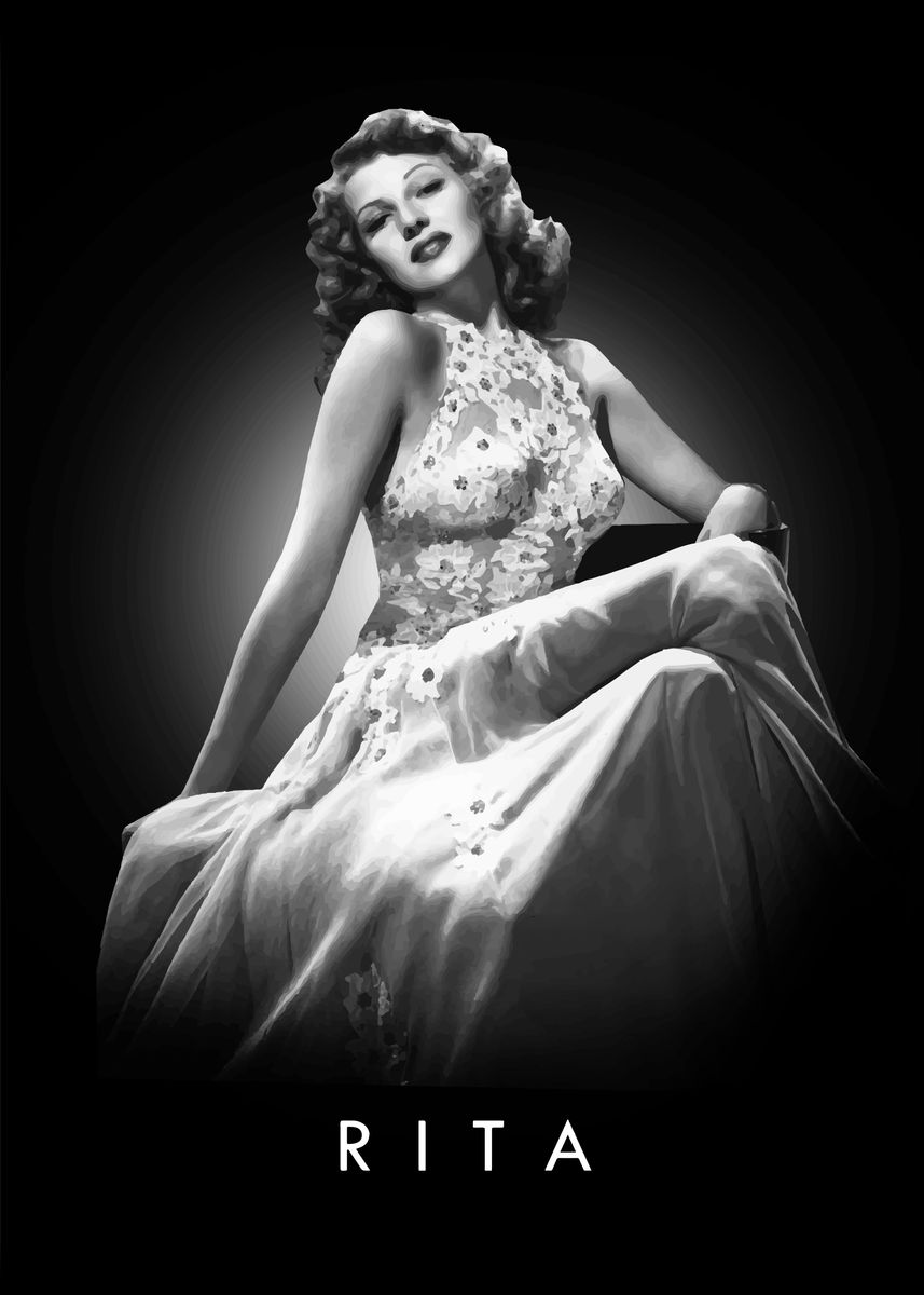 'Rita Hayworth' Poster, picture, metal print, paint by Bo Kev | Displate