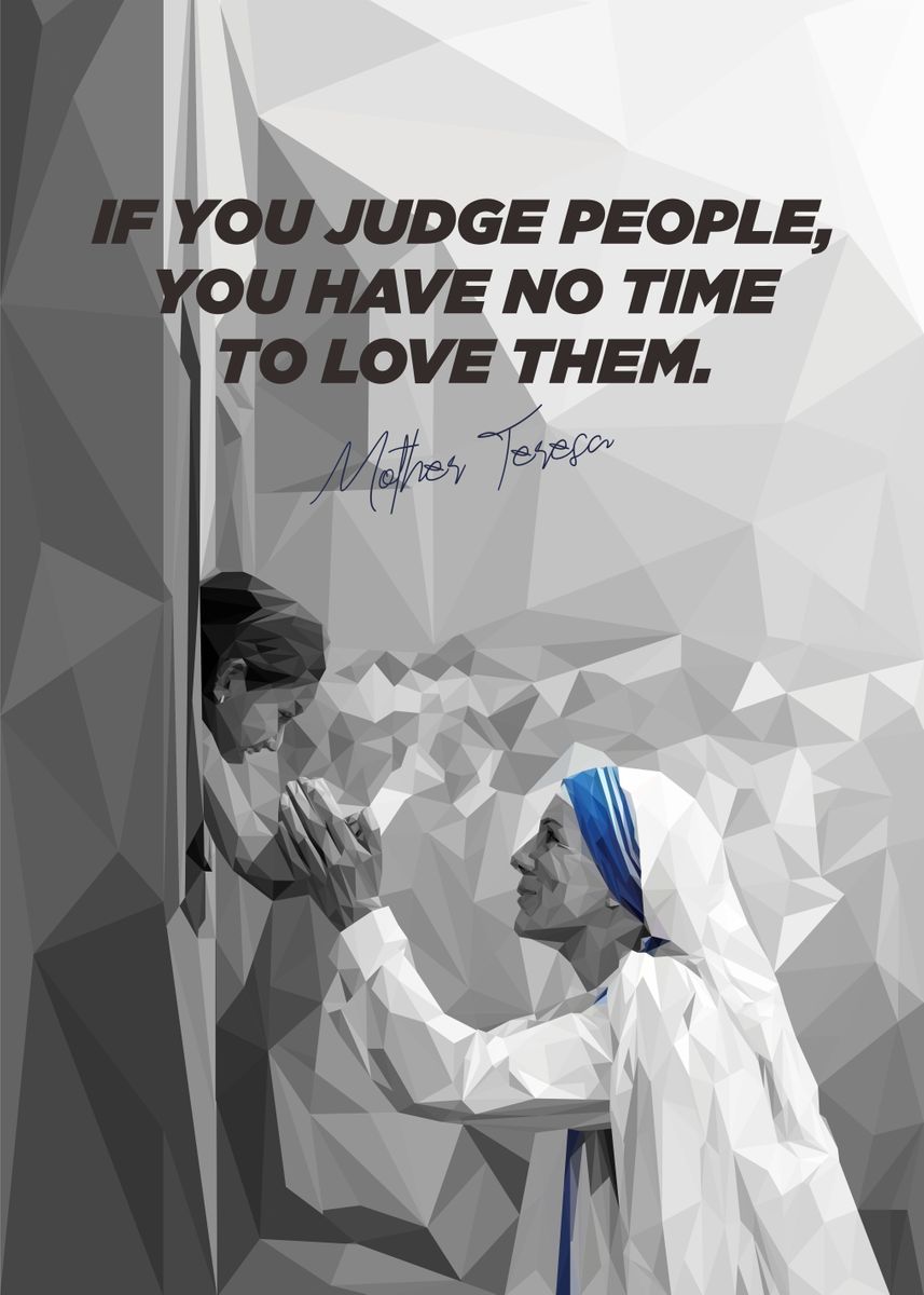 'MOTHER TERESA' Poster by Lowpoly Posters | Displate