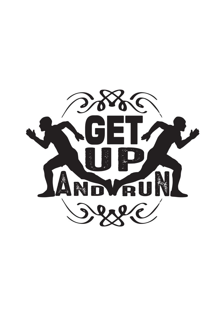 'Get Running' Poster, picture, metal print, paint by Beone Digital ...